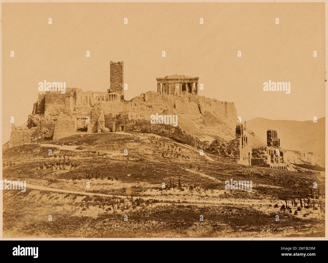 View of the Acropolis from the W , Forts & fortifications ...