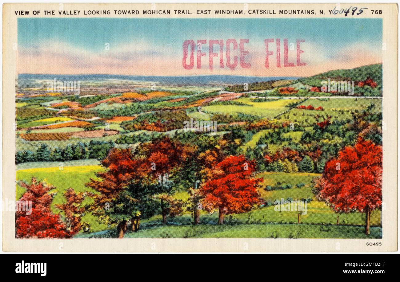 View of the valley looking toward Mohican Trail, East Windham, Catskill ...