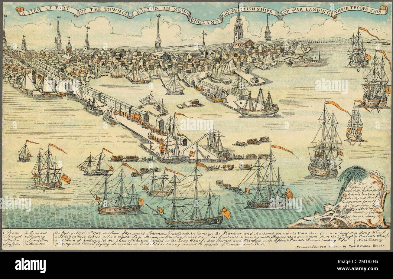 British troops landing in boston hi-res stock photography and images ...