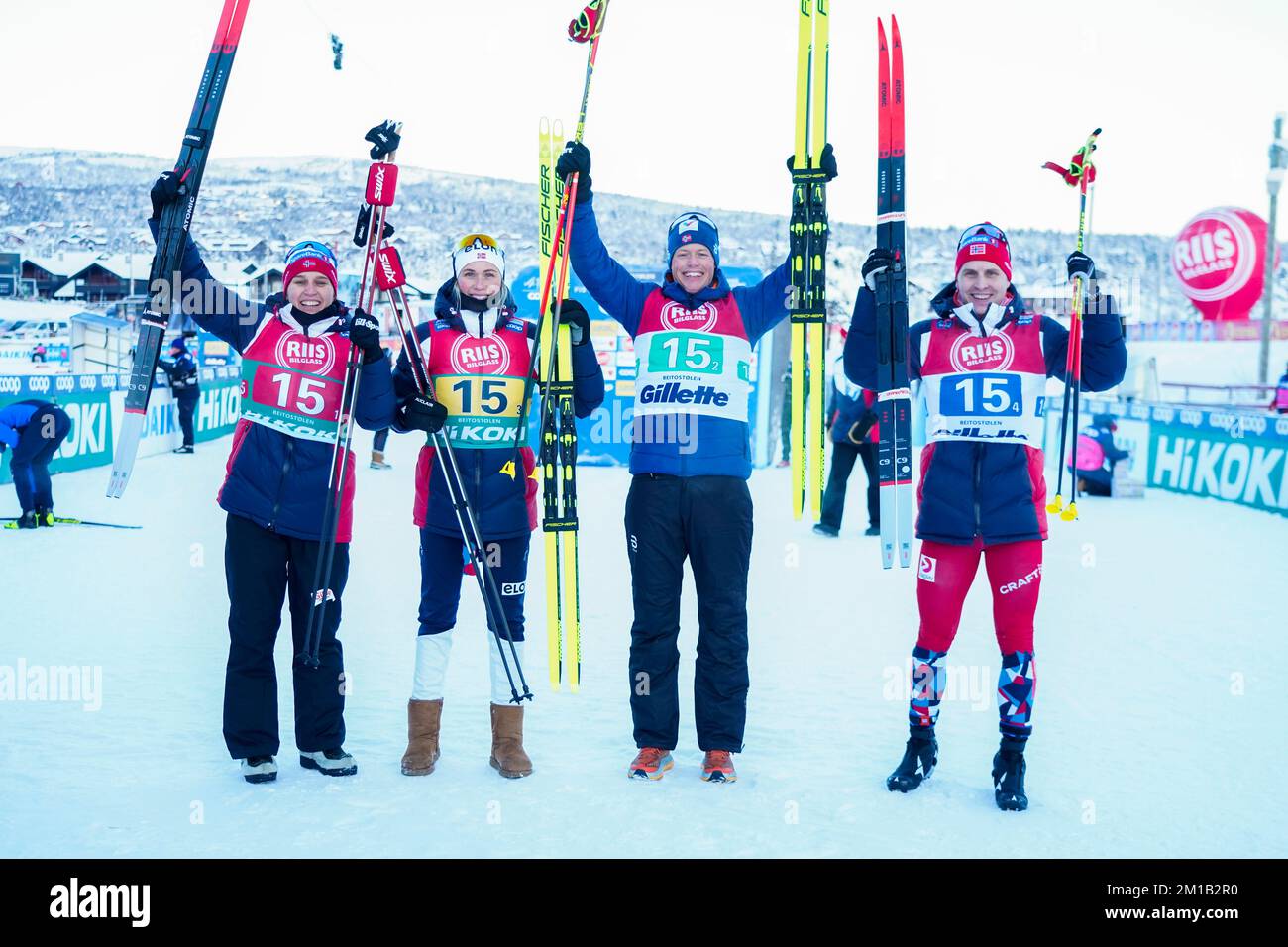 Beitostølen 20221211.The Norwegian team with lotta Udnes Weng, Silje ...
