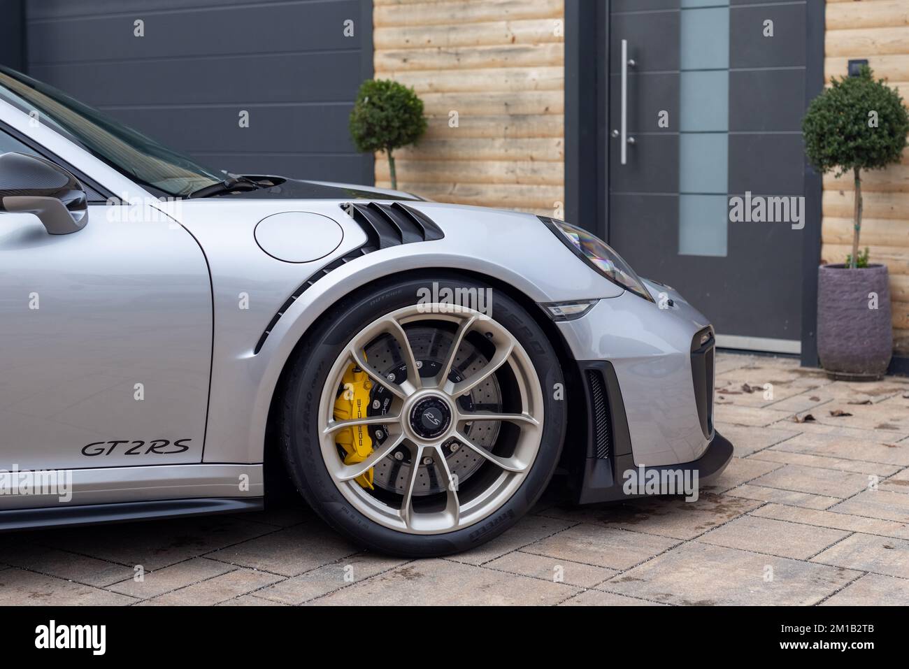 Slovenia, Ljubljana - 27 October 2022: Silver Porsche GT2RS Stock Photo ...