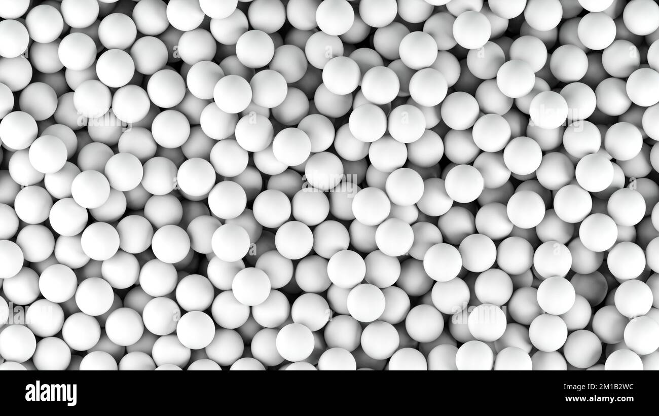 White spheres. Abstract background. 3d illustration Stock Photo - Alamy