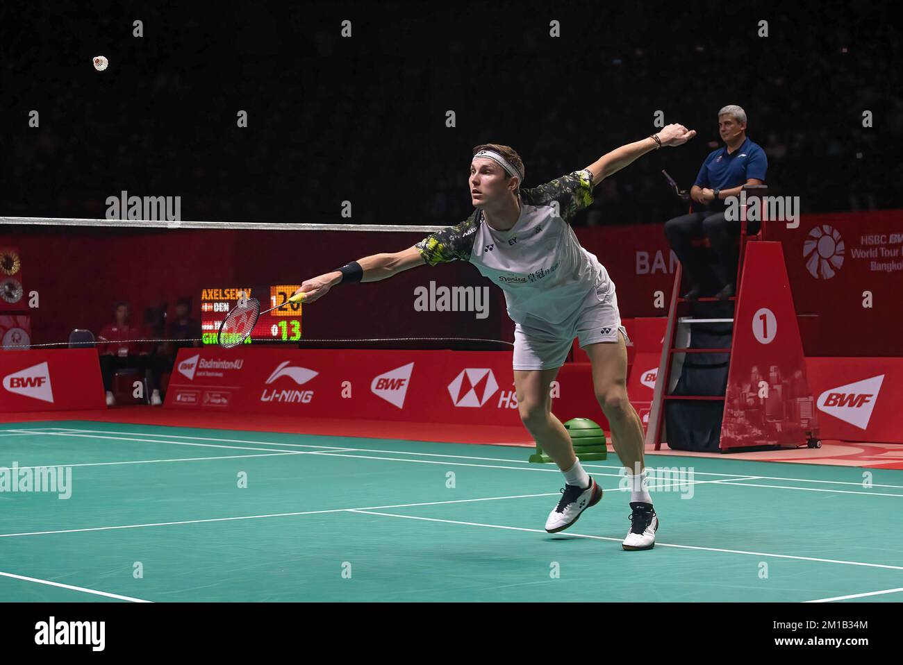 Bangkok, Thailand. 11th Dec, 2022. Viktor Axelsen of Denmark plays against Anthony Sinisuka ...
