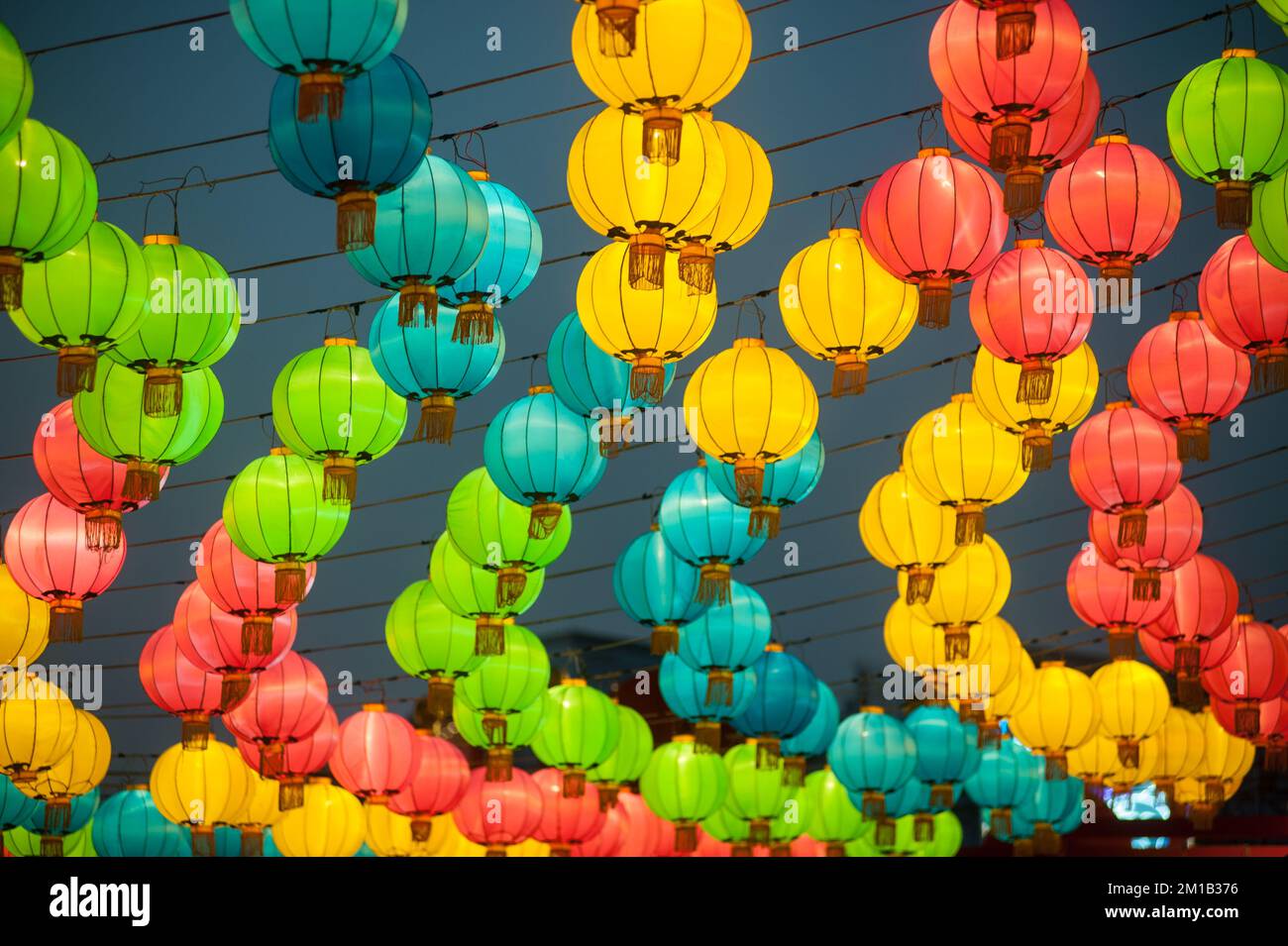 The Traditional Chinese New Year Lanterns Are For Celebration Stock ...