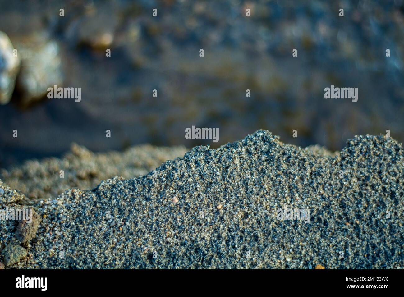 A top view of sand in the river from Mada Stock Photo - Alamy