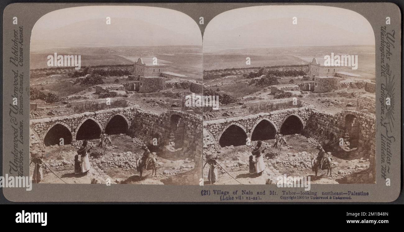 Village of Nain and Mt. Tabor - looking northeast - Palestine (St. Luke ...