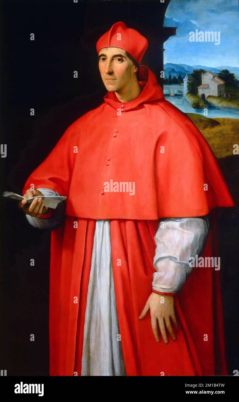 Portrait of Cardinal Alessandro Farnese, 1509-1511, Painting by Raphael ...