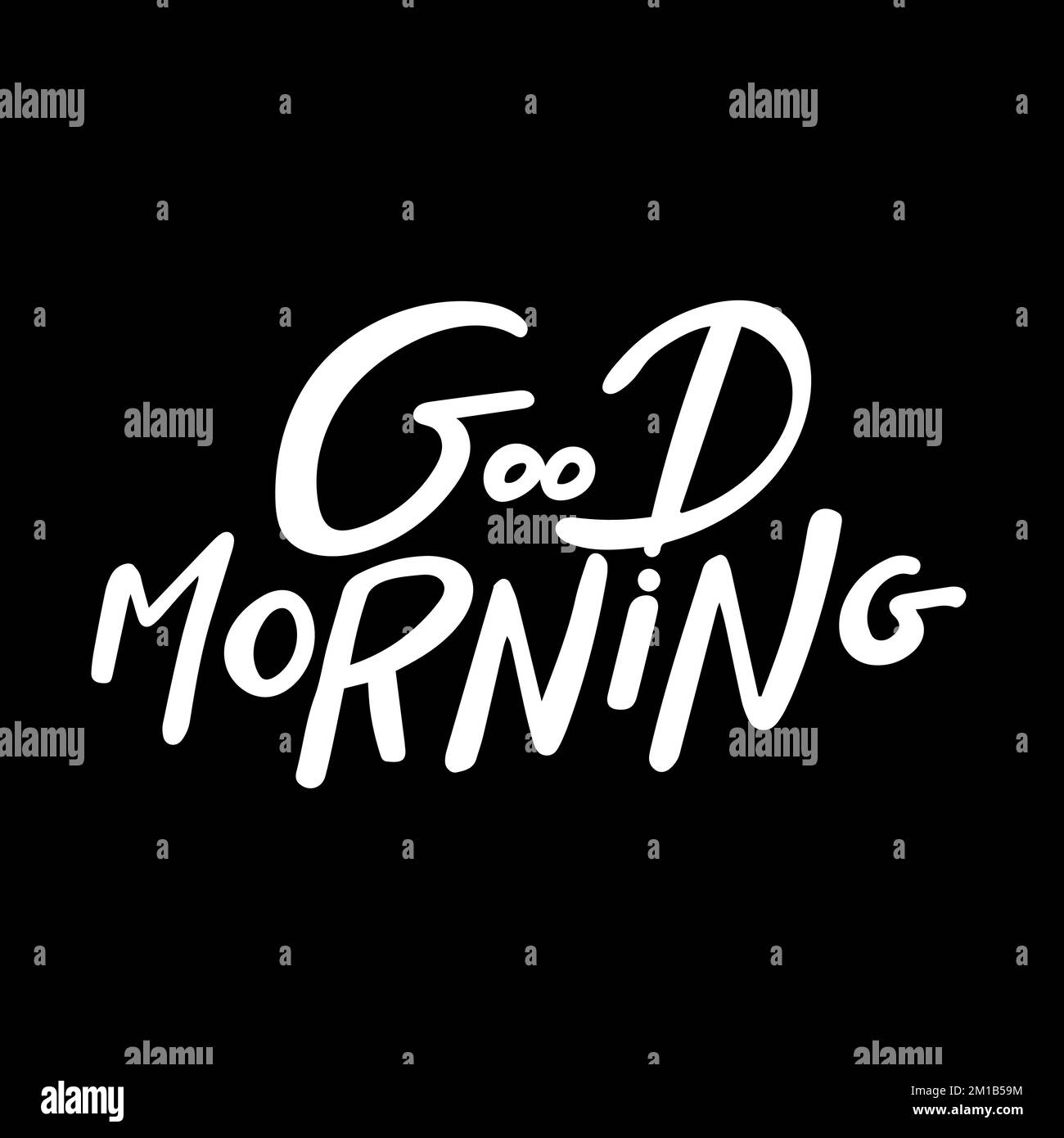 Good Morning lettering text isolated hand drawing Stock Vector Image ...