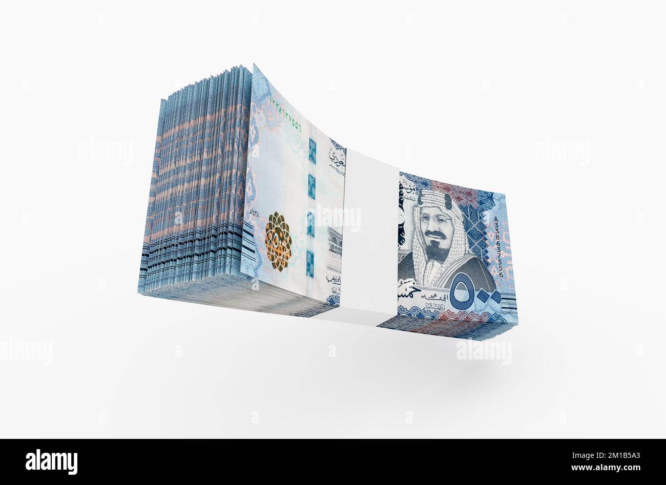 Saudi Arabia 500 Riyals Banknotes. Saudi Riyal Banknotes of 500 SR. 3D ...