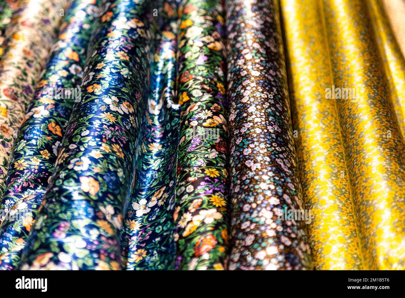 Liberty's floral pattern fabric at Liberty London department store ...