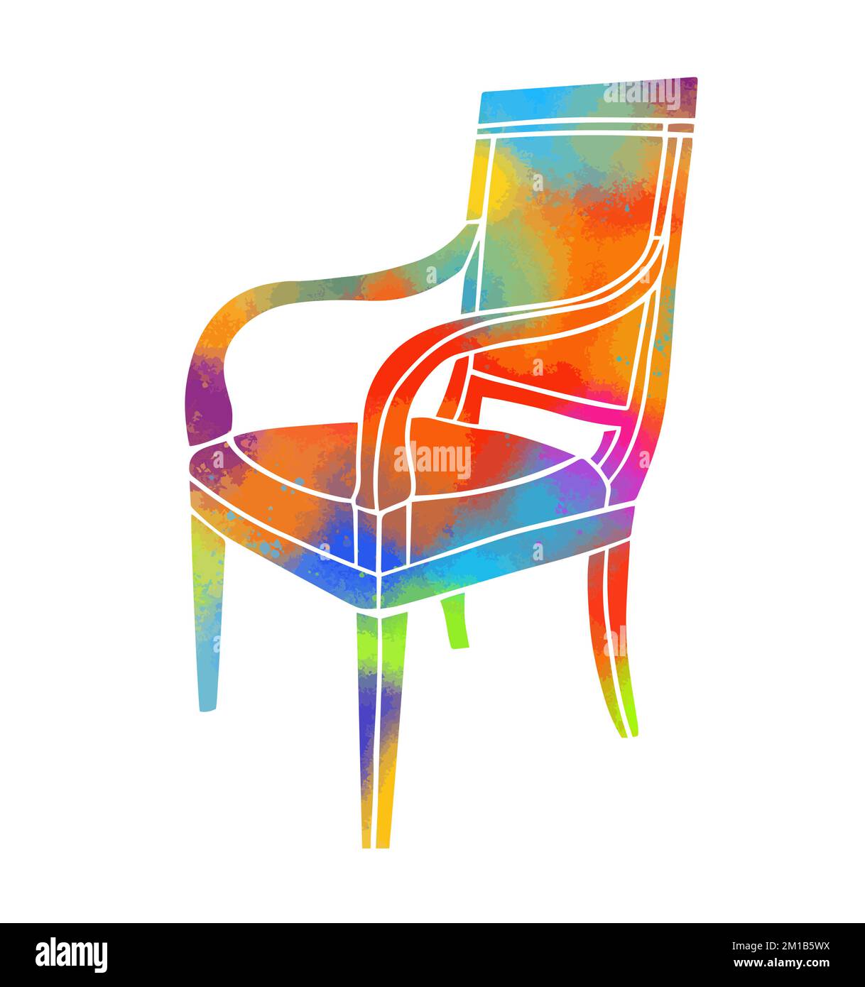 Chair silhouette colorful. Vector illustration Stock Vector Image & Art ...