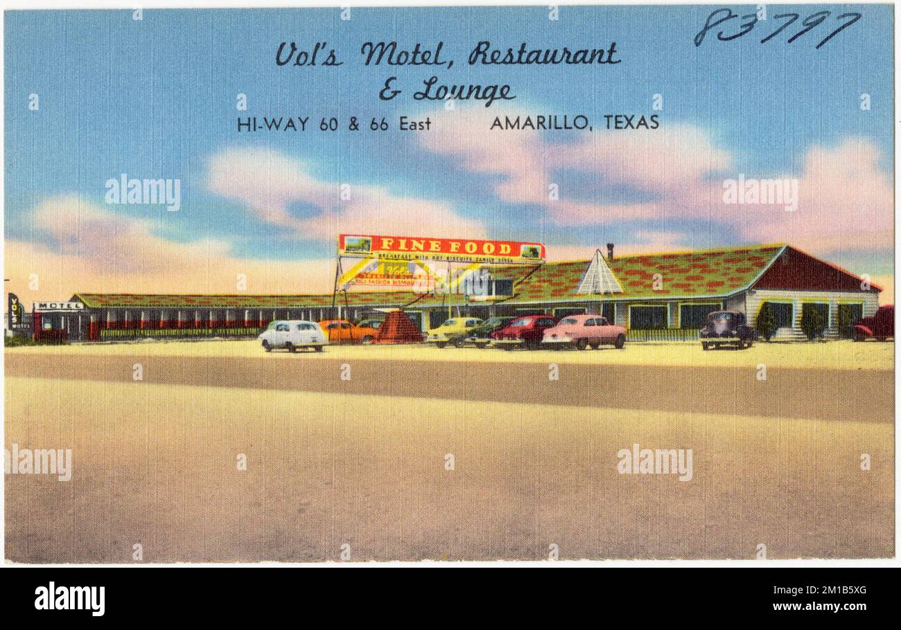 Vol's Motel, Restaurant & Lounge, Hi-Way 60 & 66 east, Amarillo, Texas ...