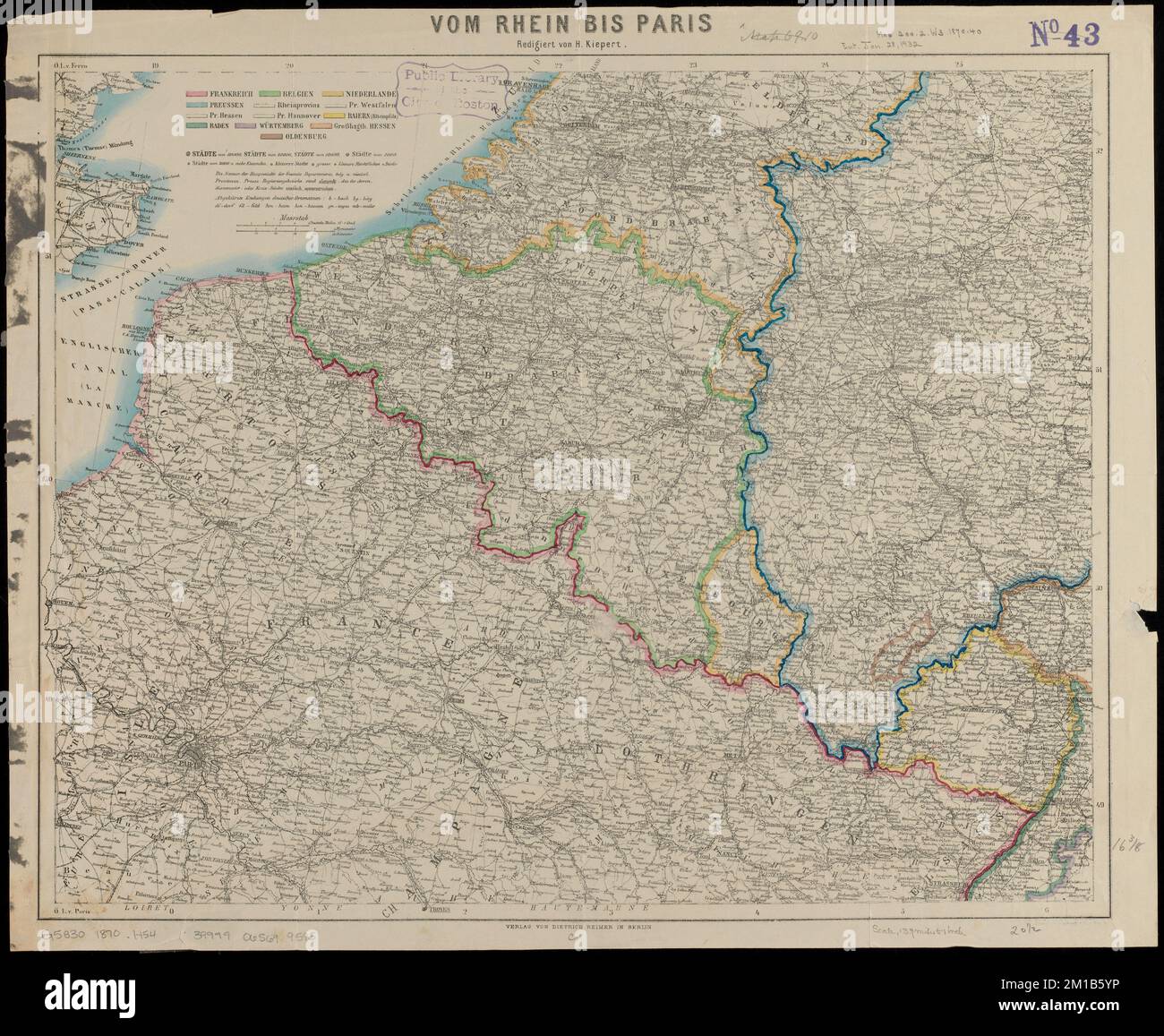 Vom Rhein bis Paris , France, Maps, Germany, Maps, Benelux countries ...