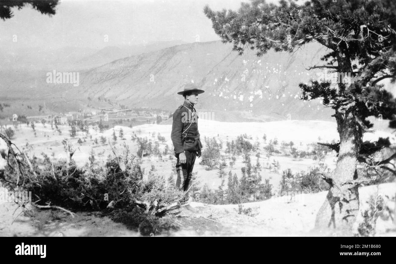 LEONARD CLAPHAM (later TOM LONDON) on set location candid during ...
