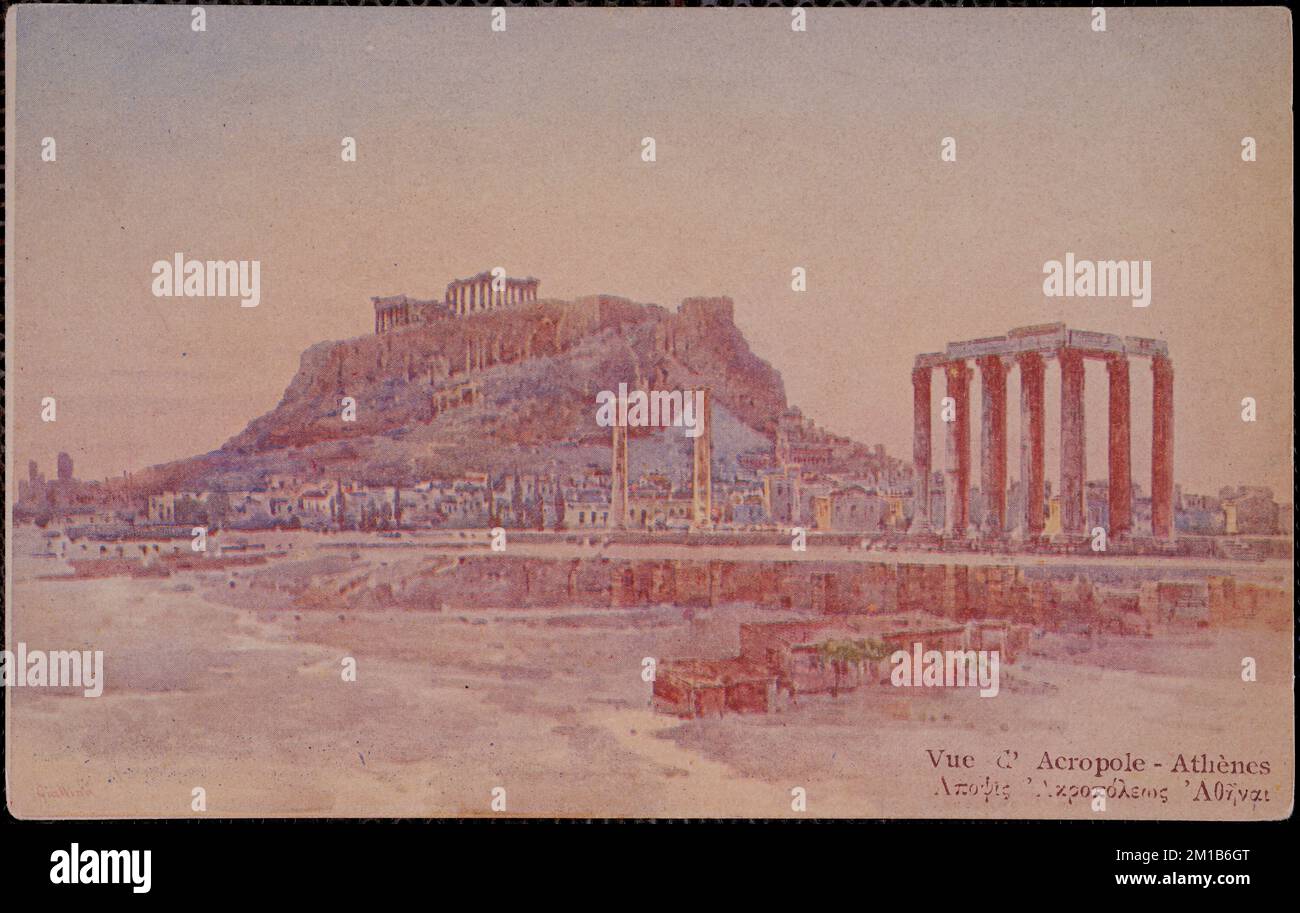 Vue d'Acropole - Athènes - Αποψις Ακροπόλεως Αθῆναι , Forts ...