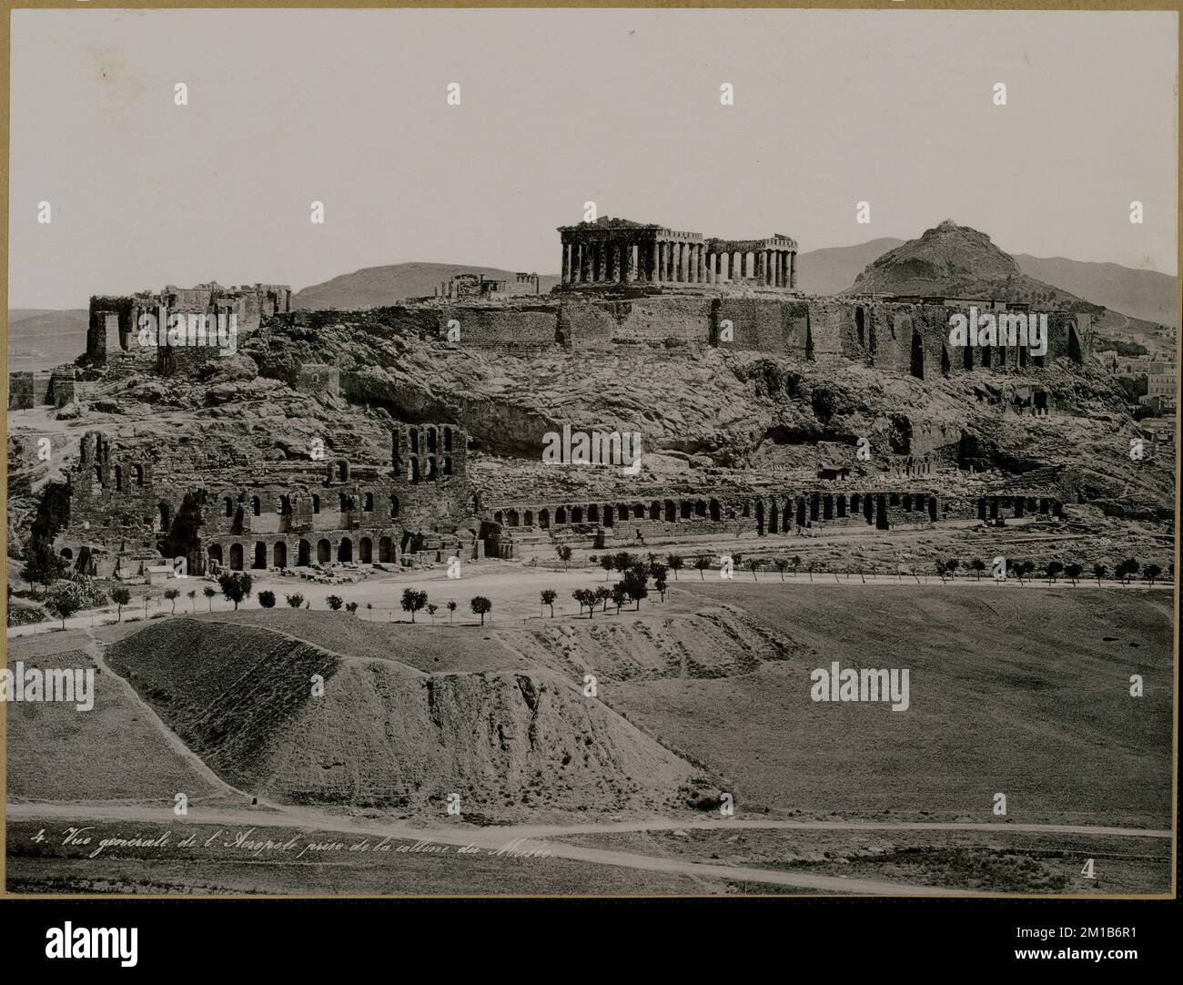 Vue générale de l 'Acropole prise de la colline du Musée , Forts ...