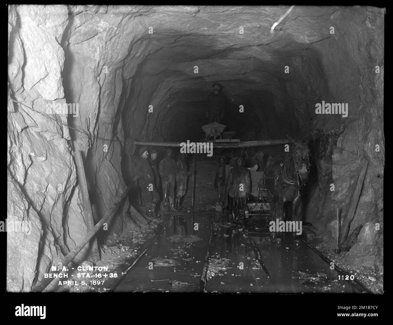 Wachusett Aqueduct, bench in west 2, Section 2, station 18+38, from the ...