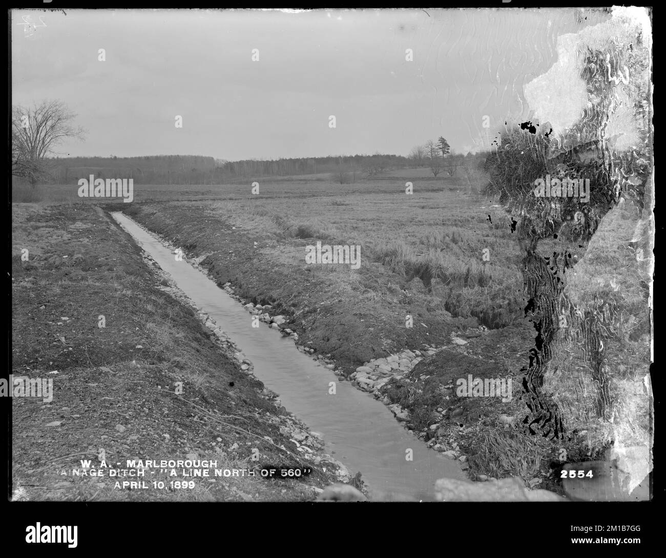 Wachusett Aqueduct, Crane Swamp, drainage ditch, A Line north of 560 ...