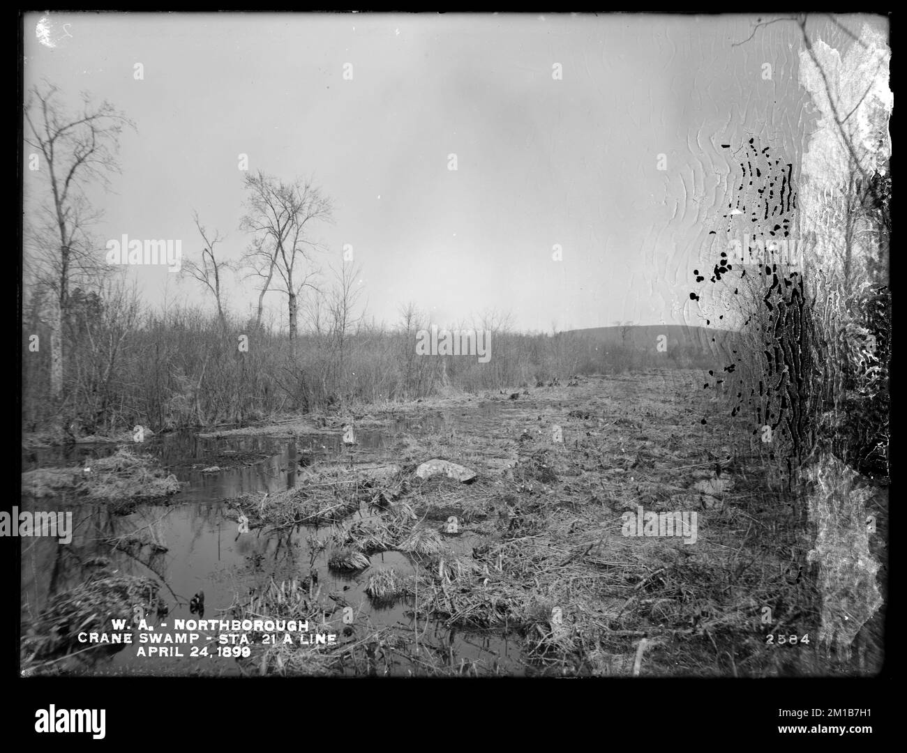 Wachusett Aqueduct, Crane Swamp before improvement, station 21, A Line ...