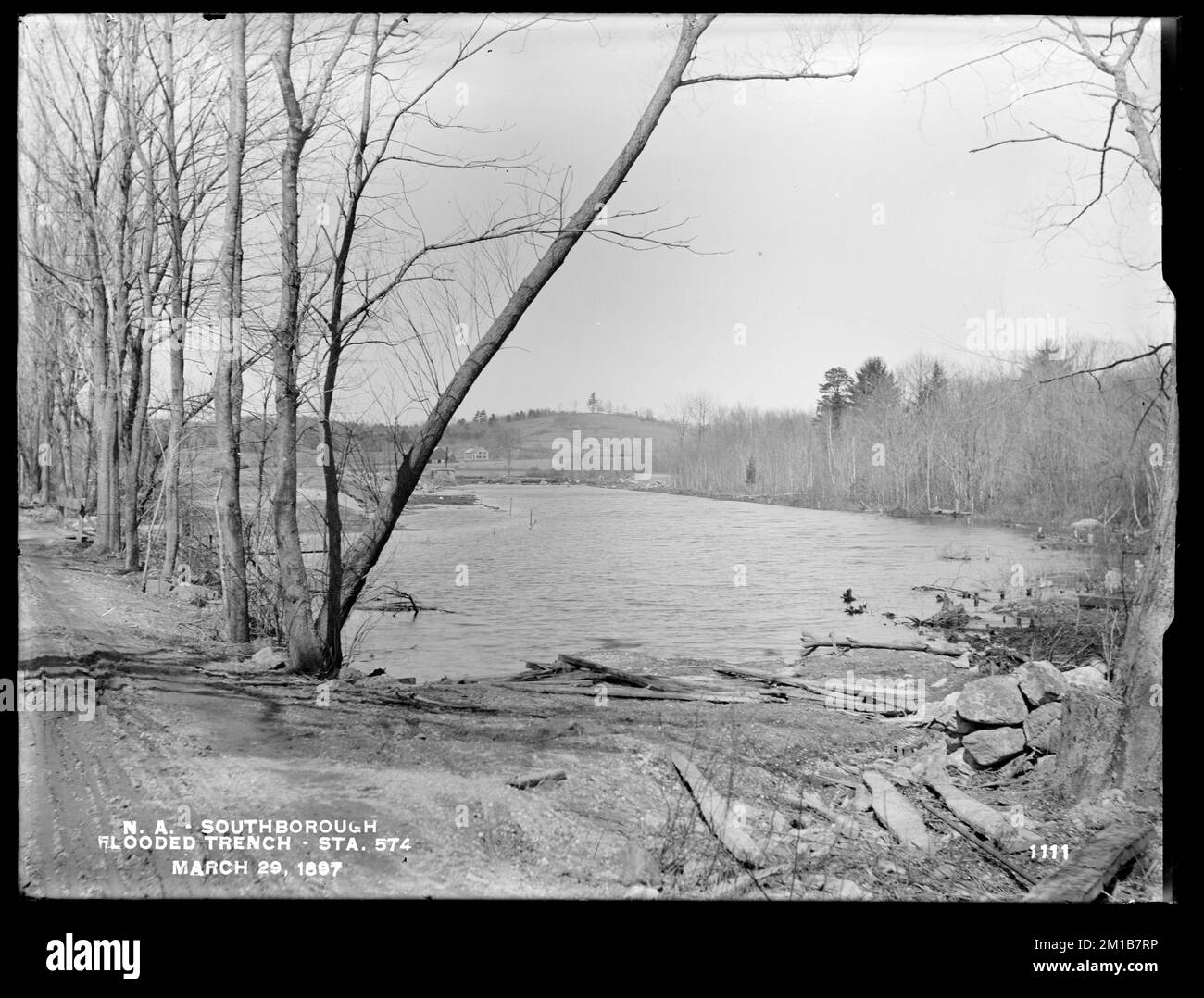 Wachusett Aqueduct, flooded trench, Section 11, station 574, from the ...