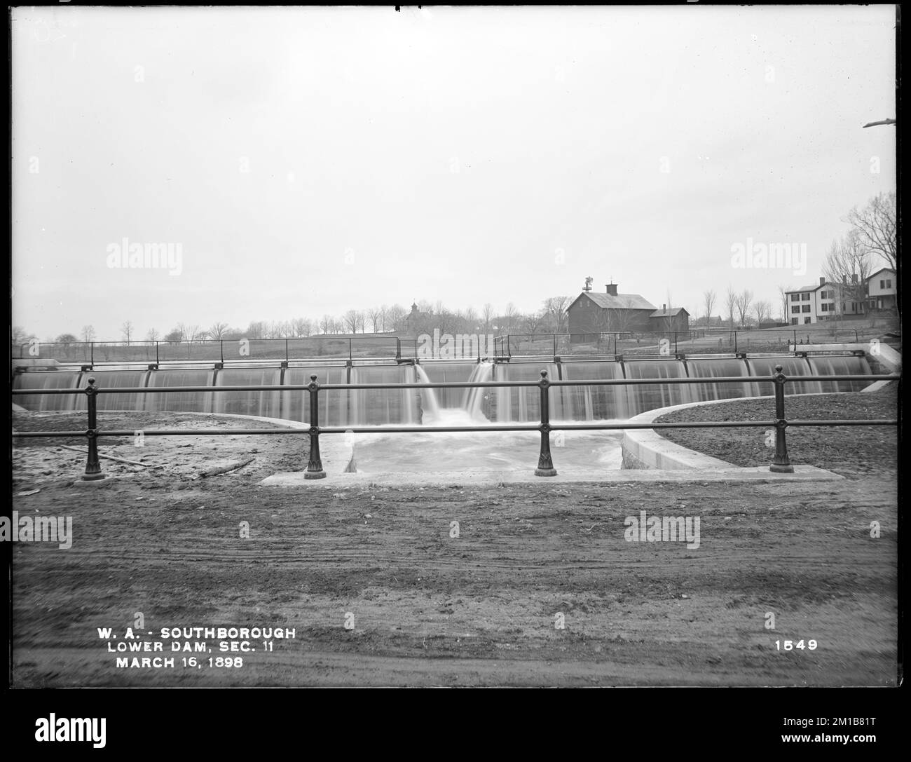 Wachusett Aqueduct, Lower Dam, Open Channel, Section 11, from the east ...