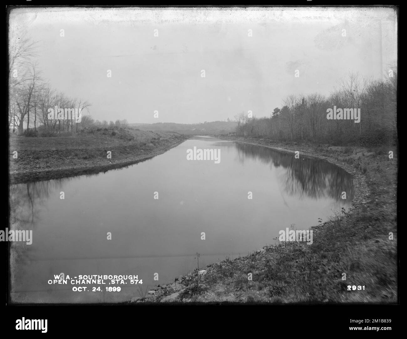 Wachusett Aqueduct, Open Channel, station 574, Southborough, Mass., Oct ...