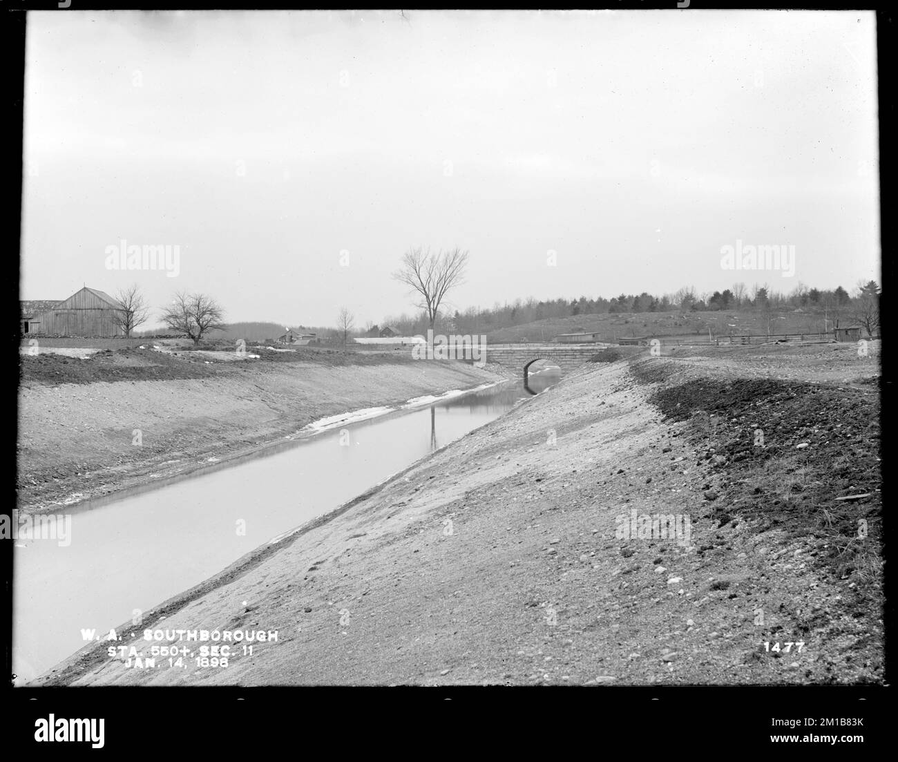 Wachusett Aqueduct, Open Channel (finished), Section 11, near station ...