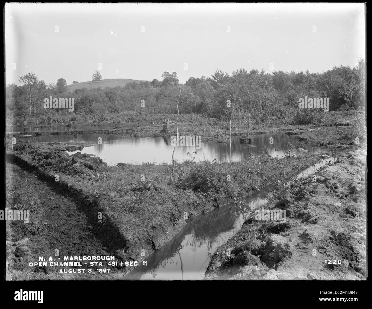 Wachusett Aqueduct, Open Channel, trench full of water, Section 11 ...