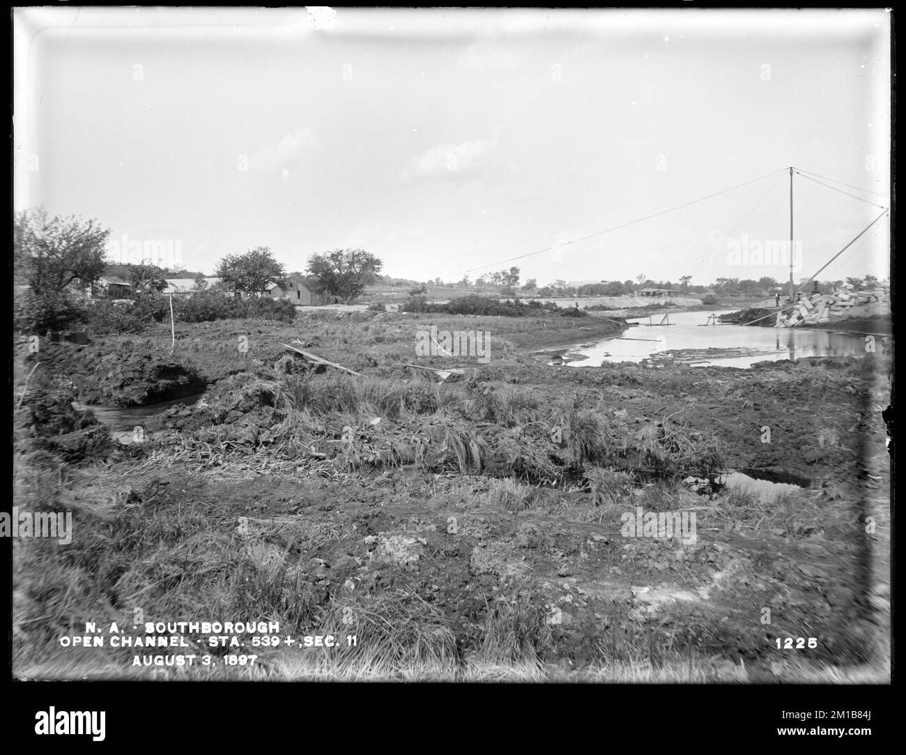 Wachusett Aqueduct, Open Channel, material washed away by breaking away ...