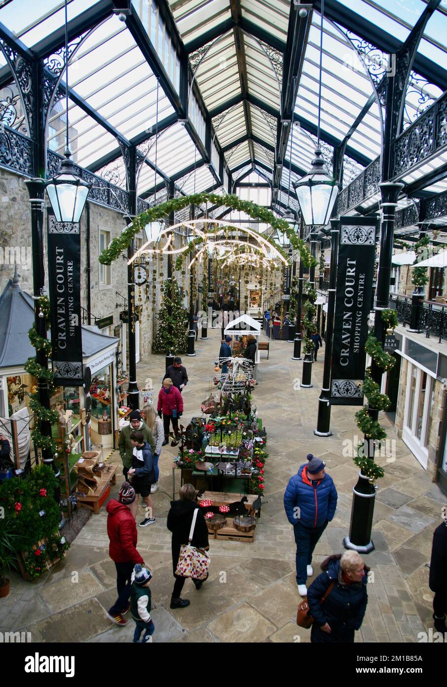 A view of the Craven Court Shopping Centre in the centre of Skipton ...