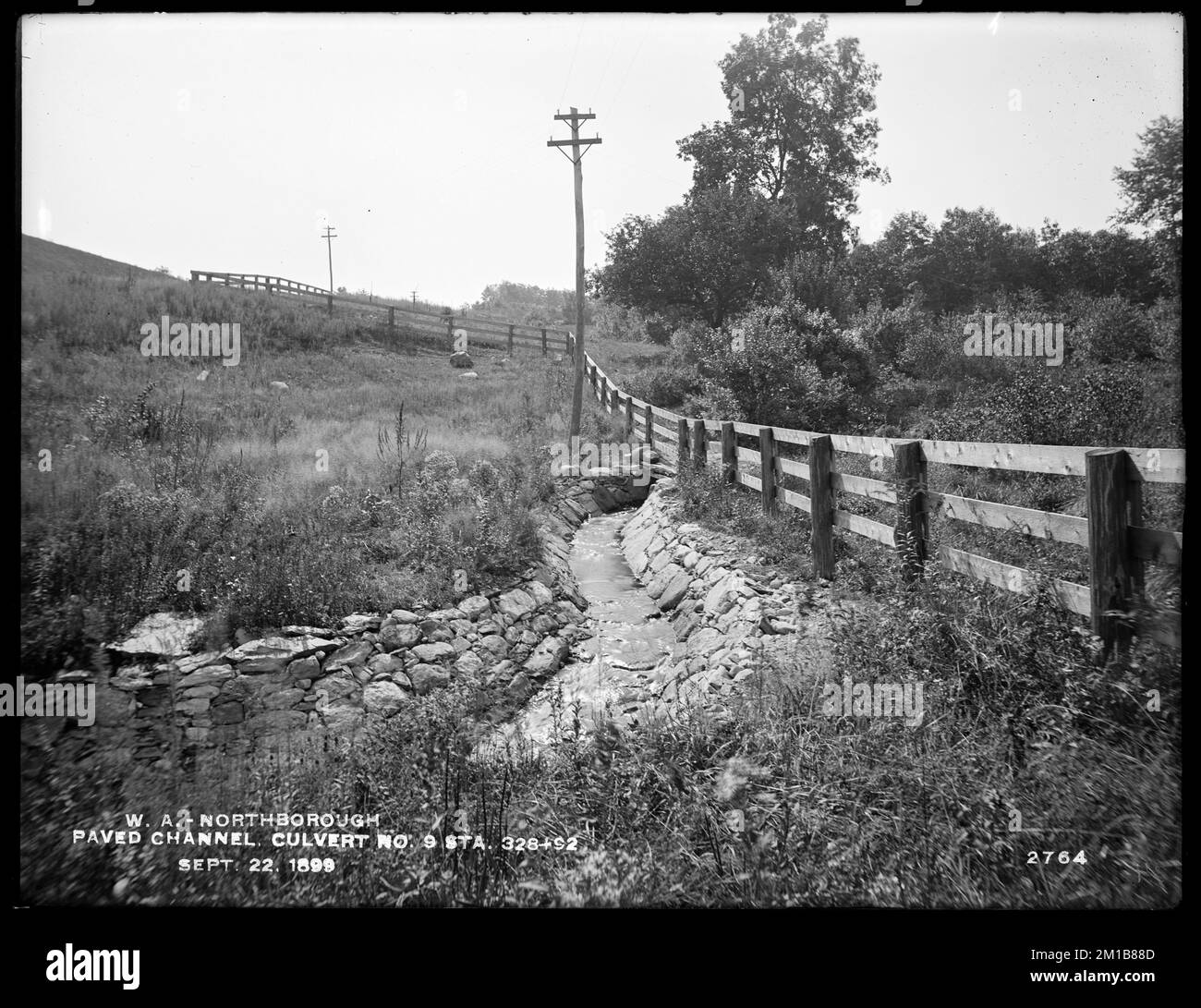 Wachusett Aqueduct, paved channel, Culvert No. 9, station 328+92 ...