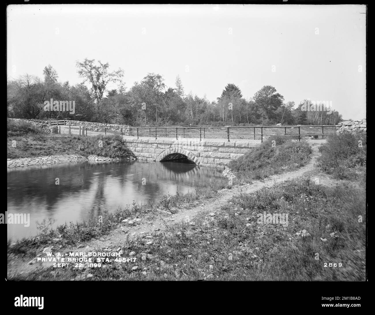 Wachusett Aqueduct, private bridge, station 498+17, Marlborough, Mass ...