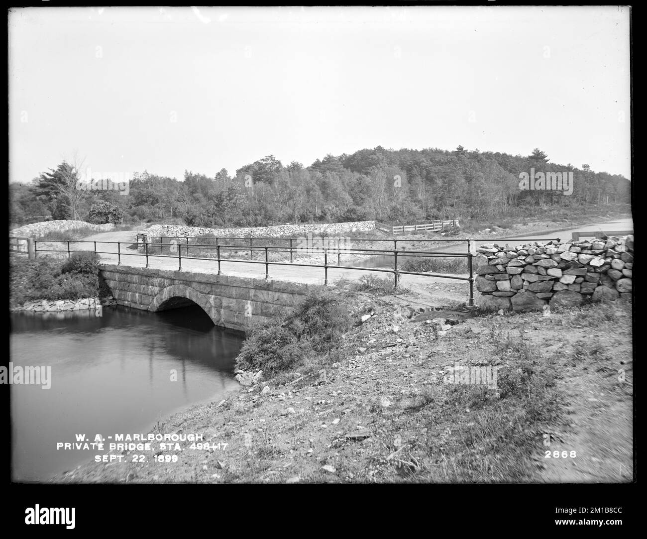 Wachusett Aqueduct, private bridge, station 498+17, Marlborough, Mass ...