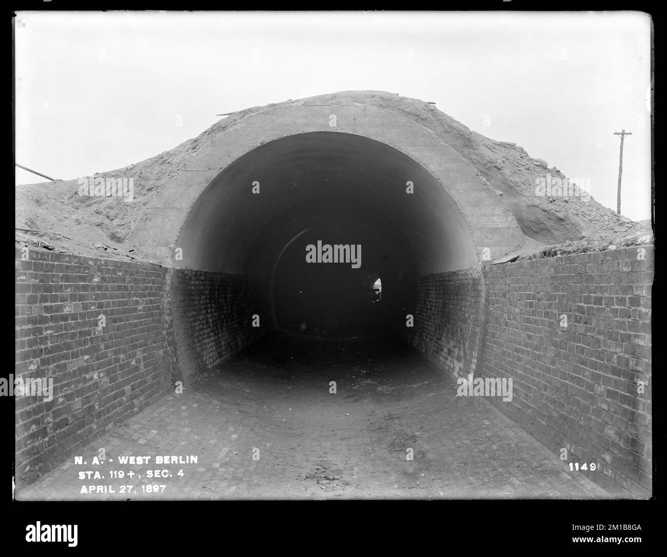 Wachusett Aqueduct, section of aqueduct, Section 4, station 119+, from ...