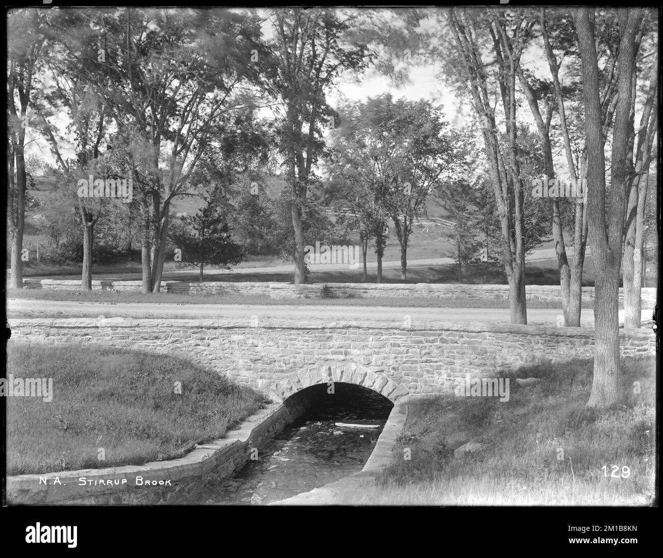 Wachusett Aqueduct, Stirrup Brook culvert, from the west, Northborough ...