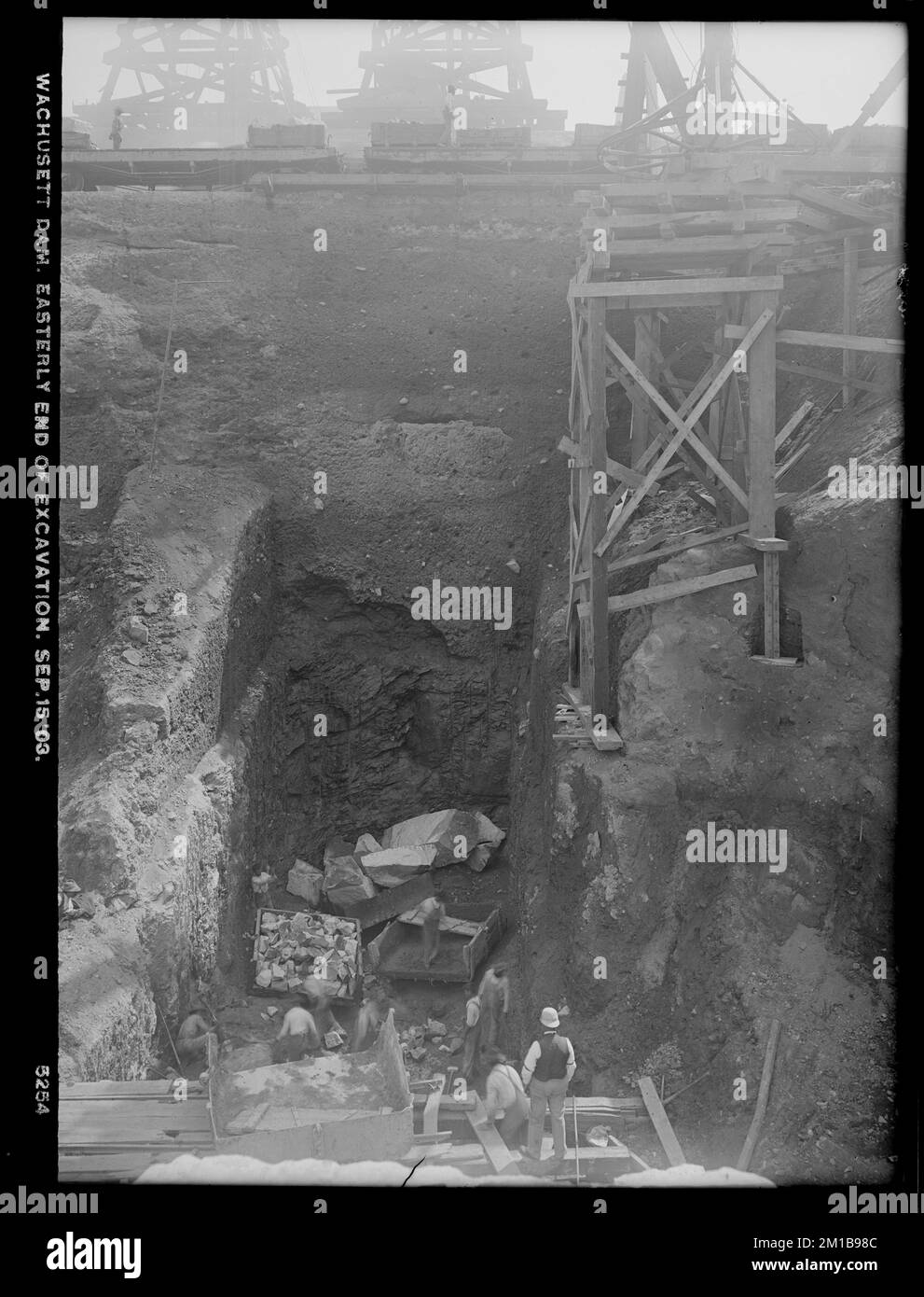 Wachusett Dam, easterly end of excavation, Clinton, Mass., Sep. 15 ...