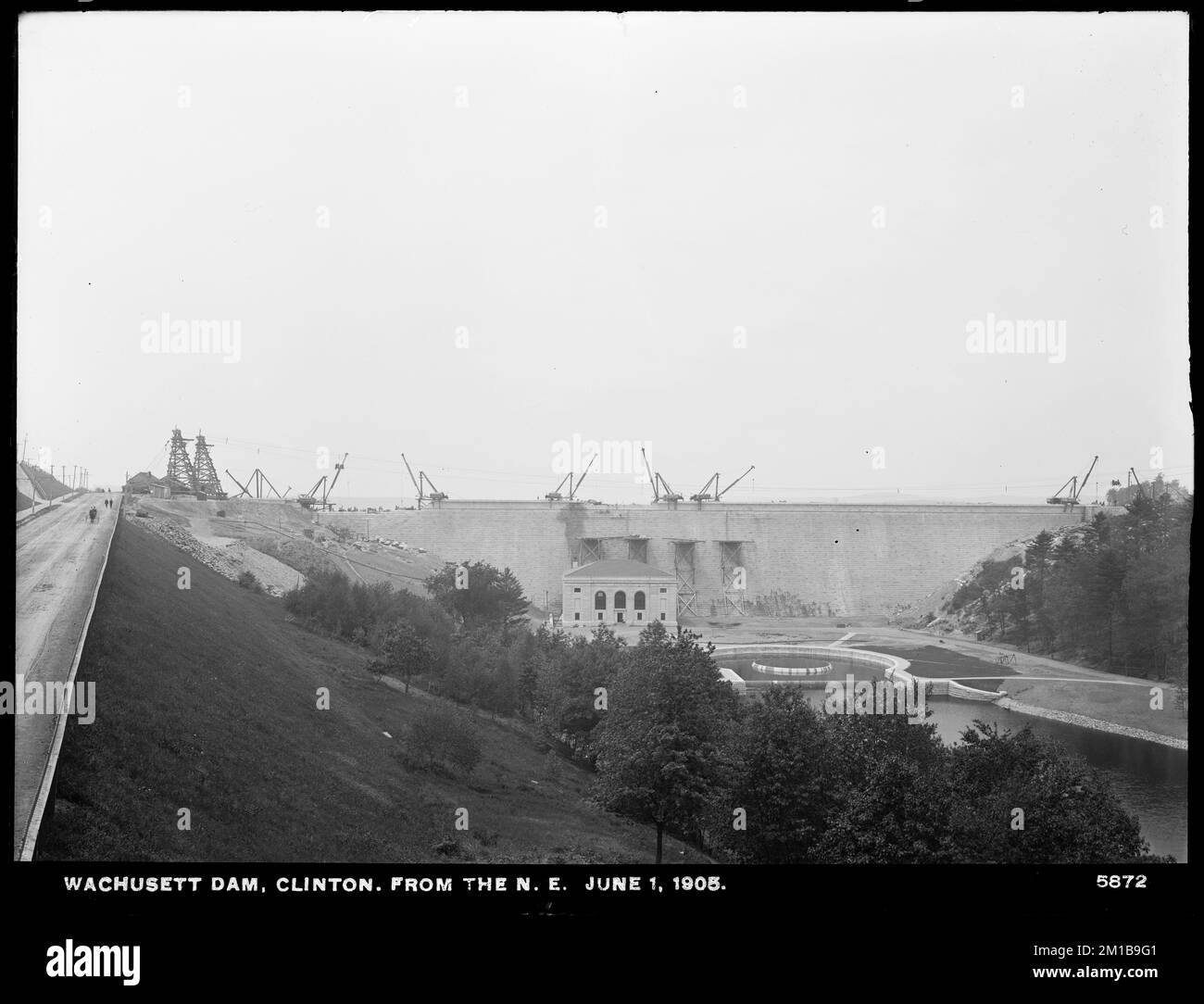 Wachusett Dam, from the northeast, Clinton, Mass., Jun. 1, 1905 ...