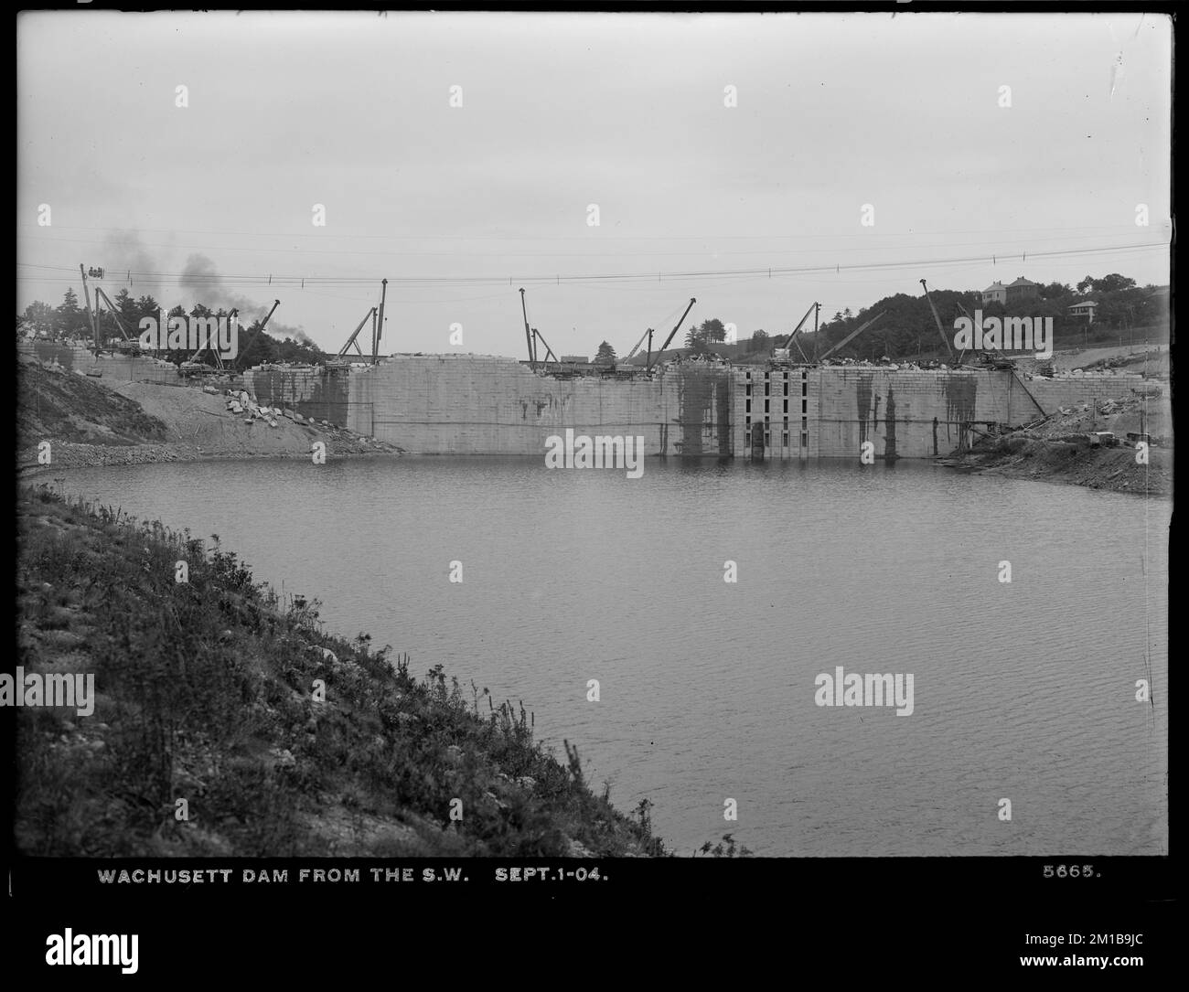 Wachusett Dam, from the southeast, Clinton, Mass., Sep. 1, 1904 ...
