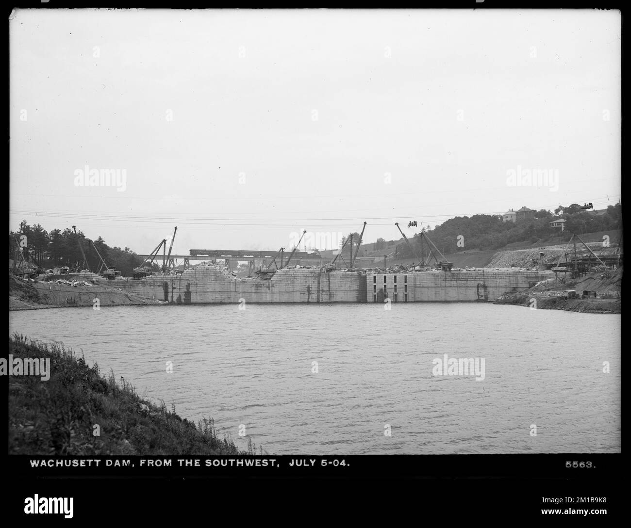 Wachusett Dam, from the southeast, Clinton, Mass., Jul. 5, 1904 ...