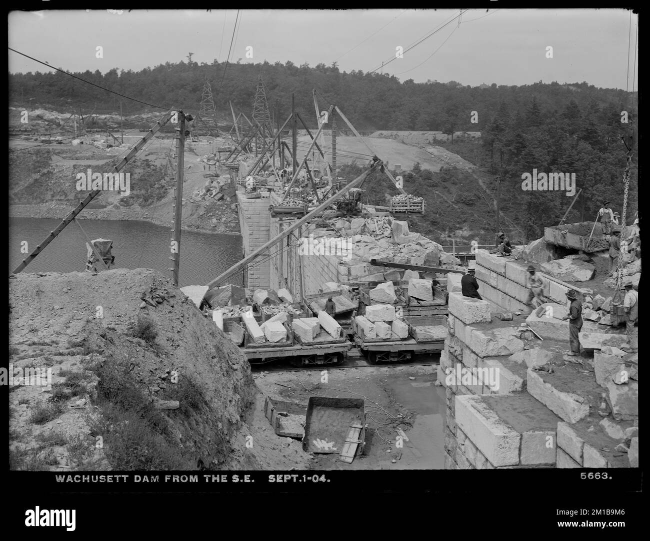 Wachusett Dam, from the southeast, Clinton, Mass., Sep. 1, 1904 ...
