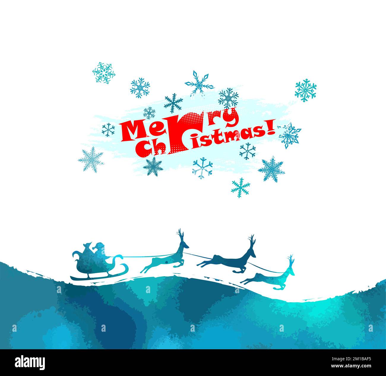 Santa's Ride Santa Claus takes off from the North Pole with his eight ...