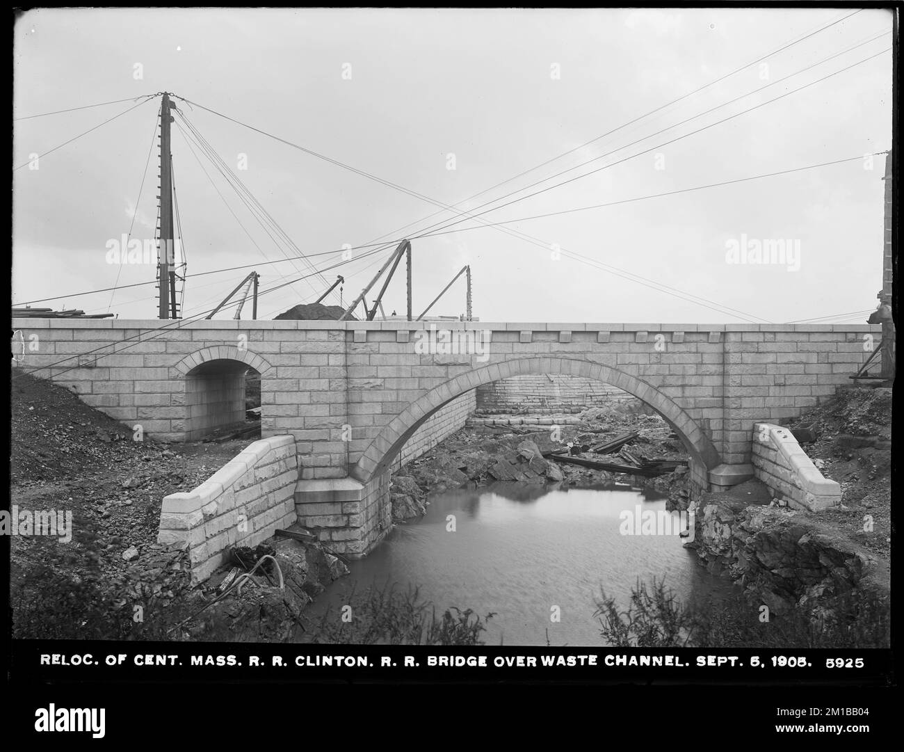 Wachusett Dam, relocation Central Massachusetts Railroad, railroad ...