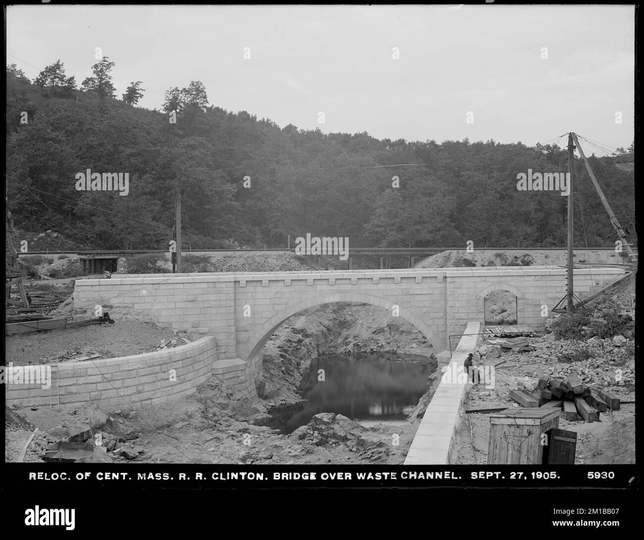 Wachusett Dam, relocation Central Massachusetts Railroad, railroad ...
