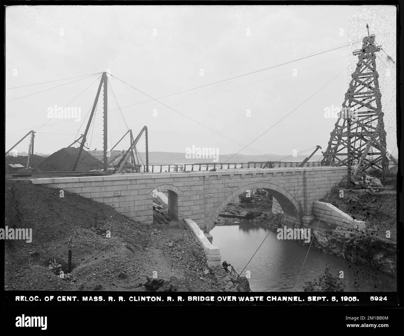 Wachusett Dam, relocation Central Massachusetts Railroad, railroad ...