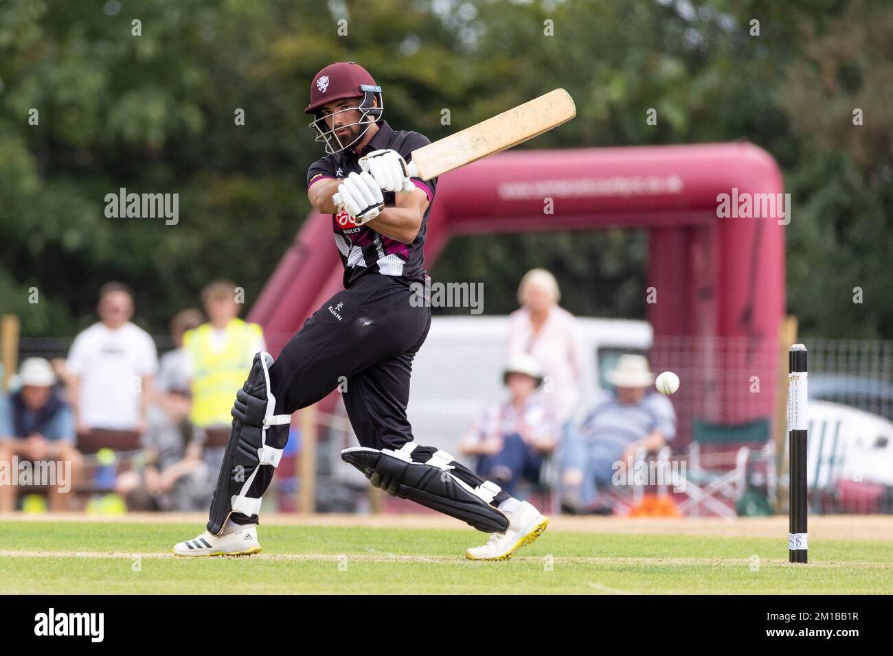 The cricket player Andy Umeed from Somerset CCC in a match against ...