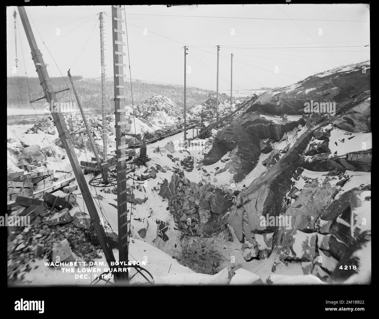 Quarry dam Black and White Stock Photos & Images - Alamy