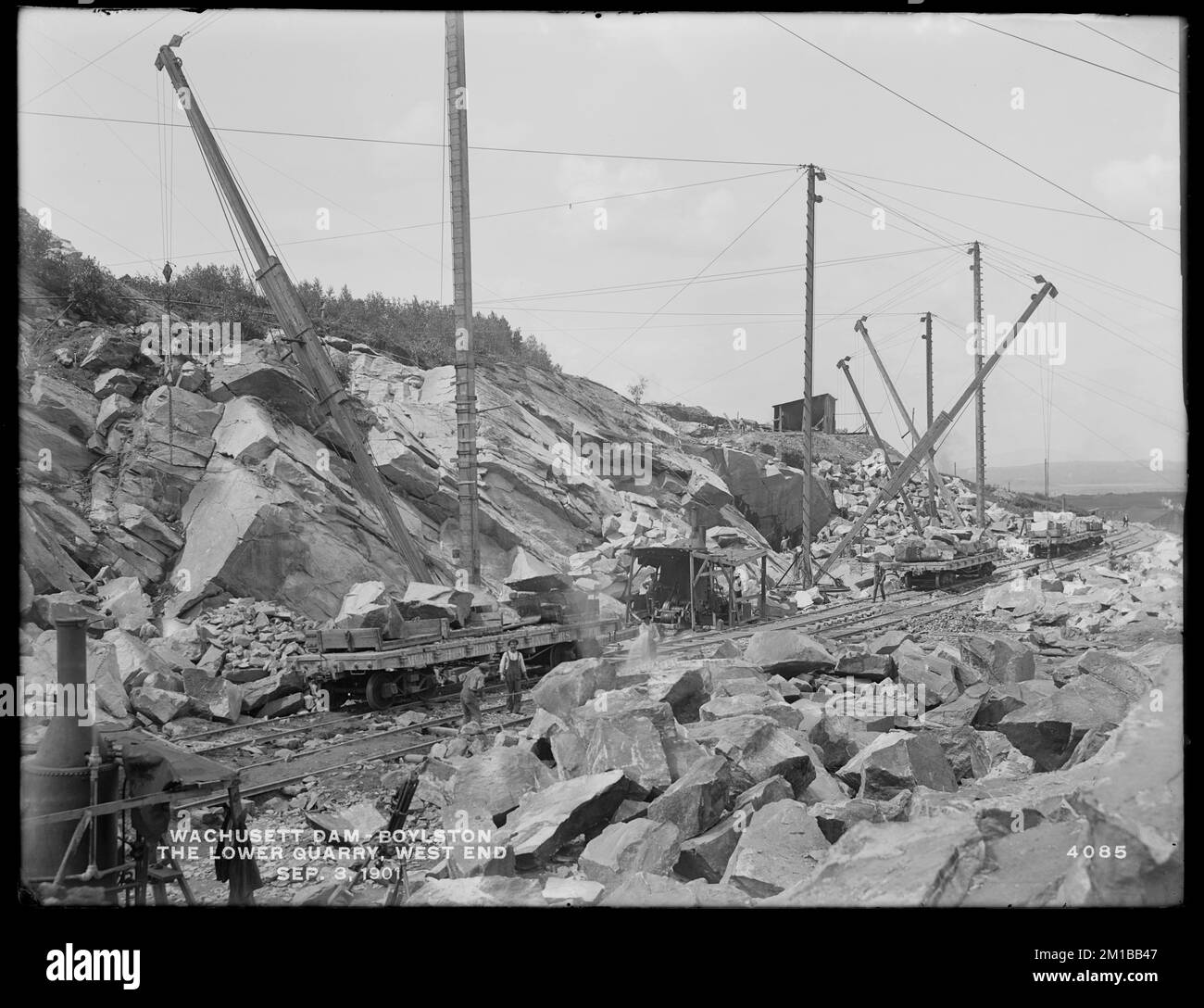 Wachusett Dam, the lower quarry, west end, Boylston, Mass., Sep. 3 ...