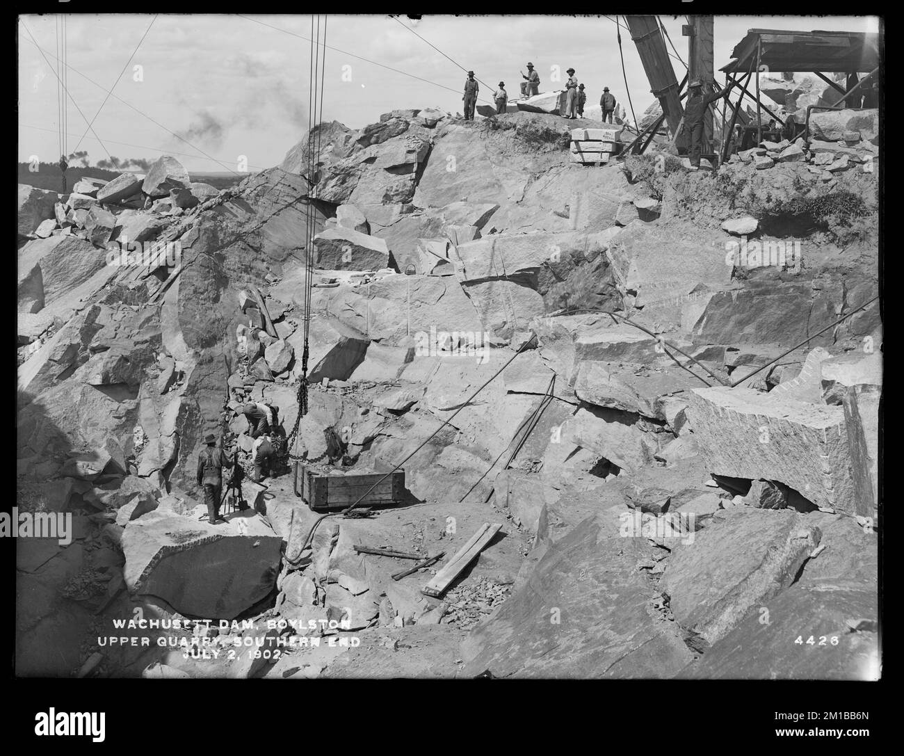 Wachusett Dam, upper quarry, southerly end, Boylston, Mass., Jul. 2 ...
