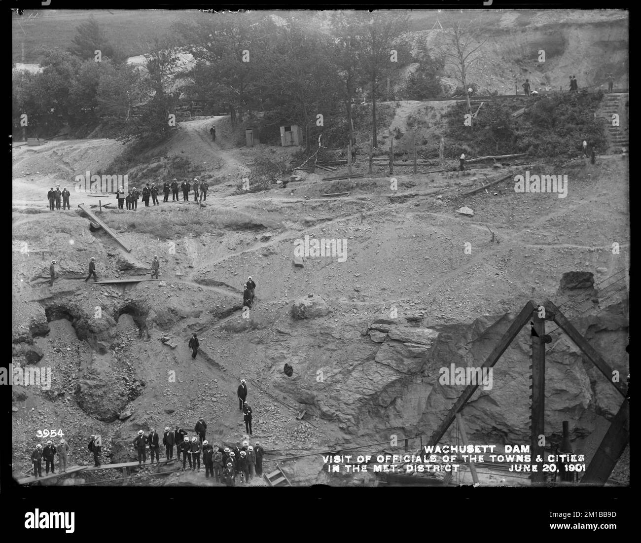 Wachusett Dam, Visit of the officials of the towns and cities in the ...