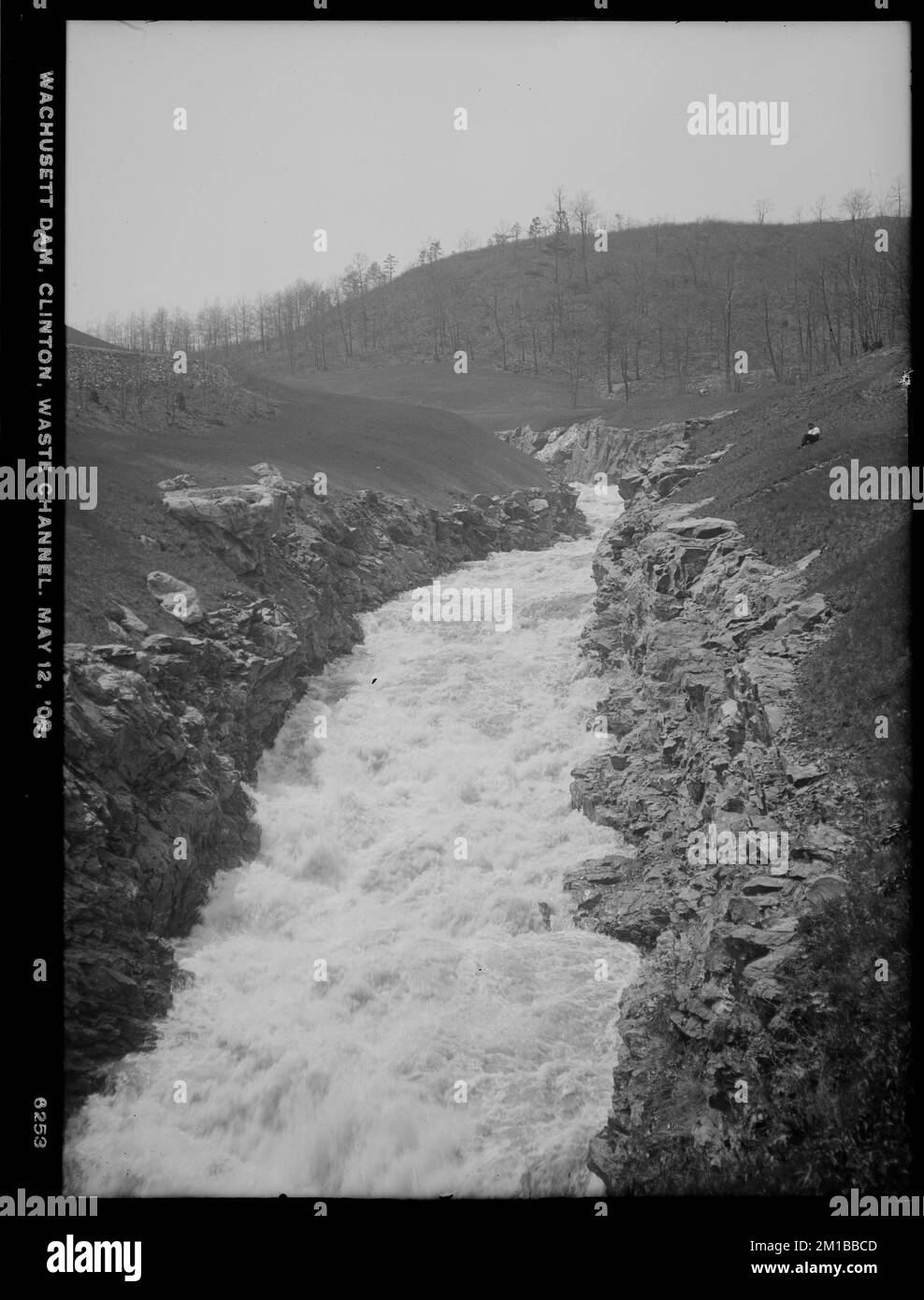 Wachusett Dam, Waste Channel, looking upstream, Clinton, Mass., May 12 ...